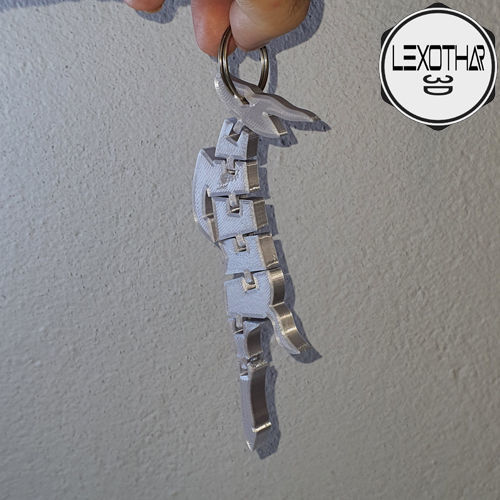 Articulated Springbok Keyring free 3D model 3D printable | CGTrader