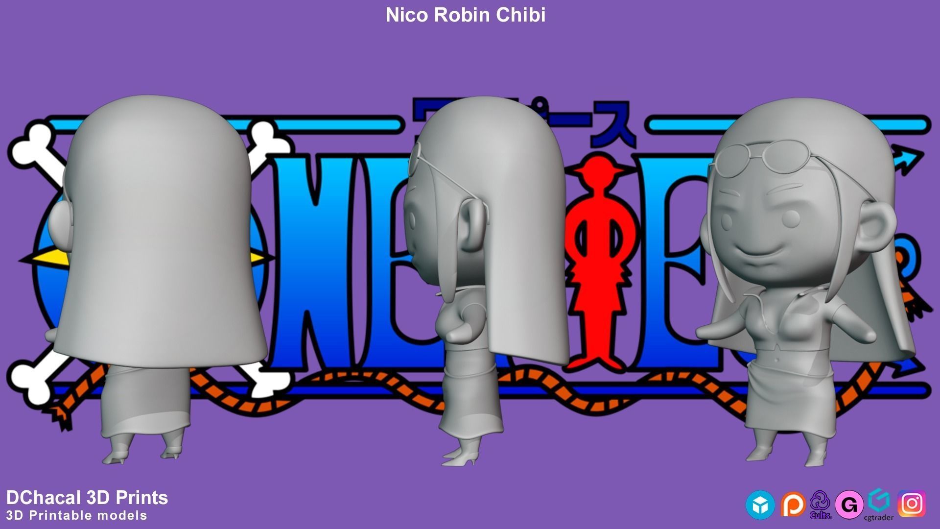Nico Robin Chibi - One Piece 3D model 3D printable | CGTrader