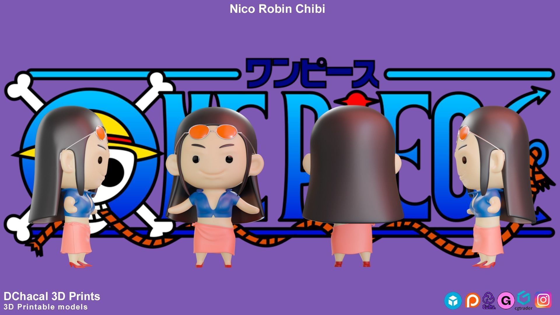 Nico Robin Chibi - One Piece 3D model 3D printable | CGTrader