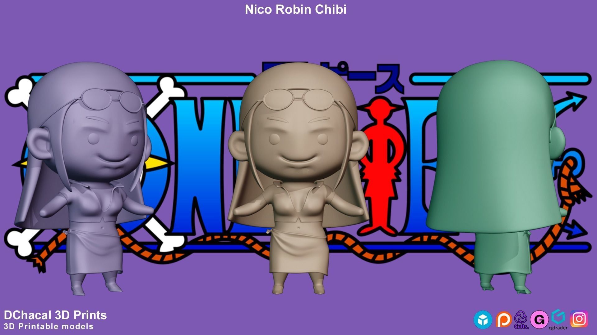 Nico Robin Chibi - One Piece 3D model 3D printable | CGTrader