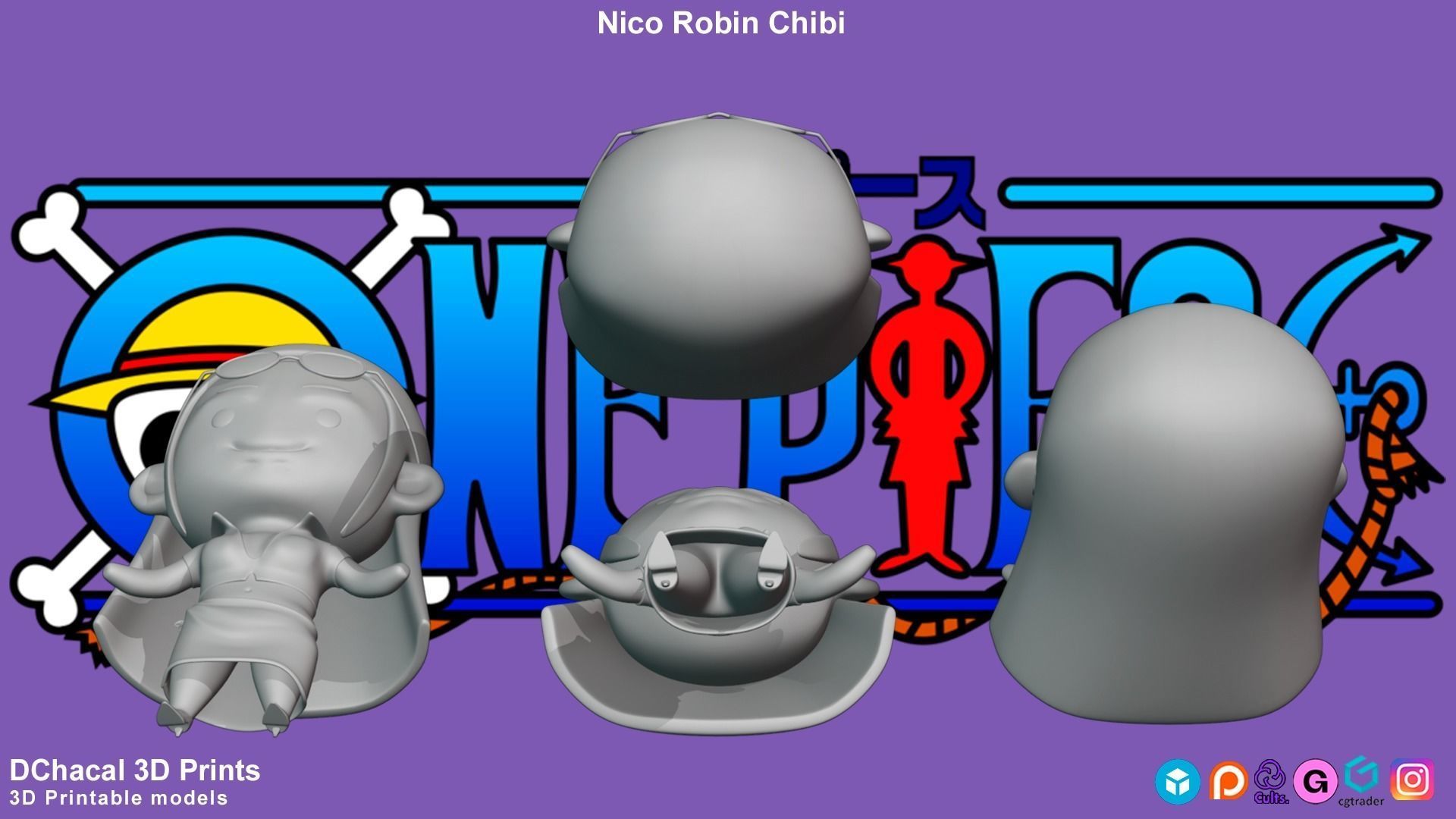 Nico Robin Chibi - One Piece 3D model 3D printable | CGTrader