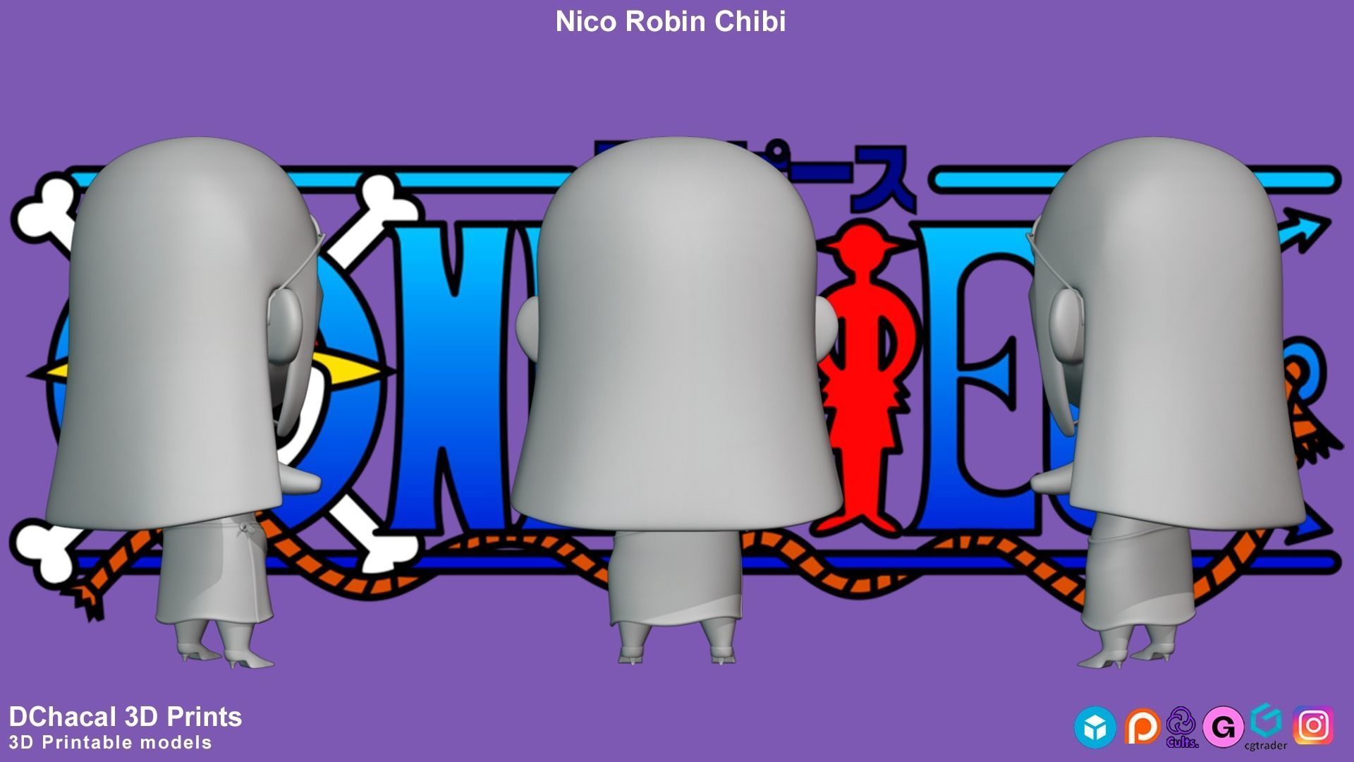 Nico Robin Chibi - One Piece 3D model 3D printable | CGTrader