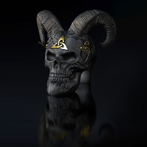 Celtic-Skull-IIII Ram 3D Model Print File 3D model 3D printable | CGTrader
