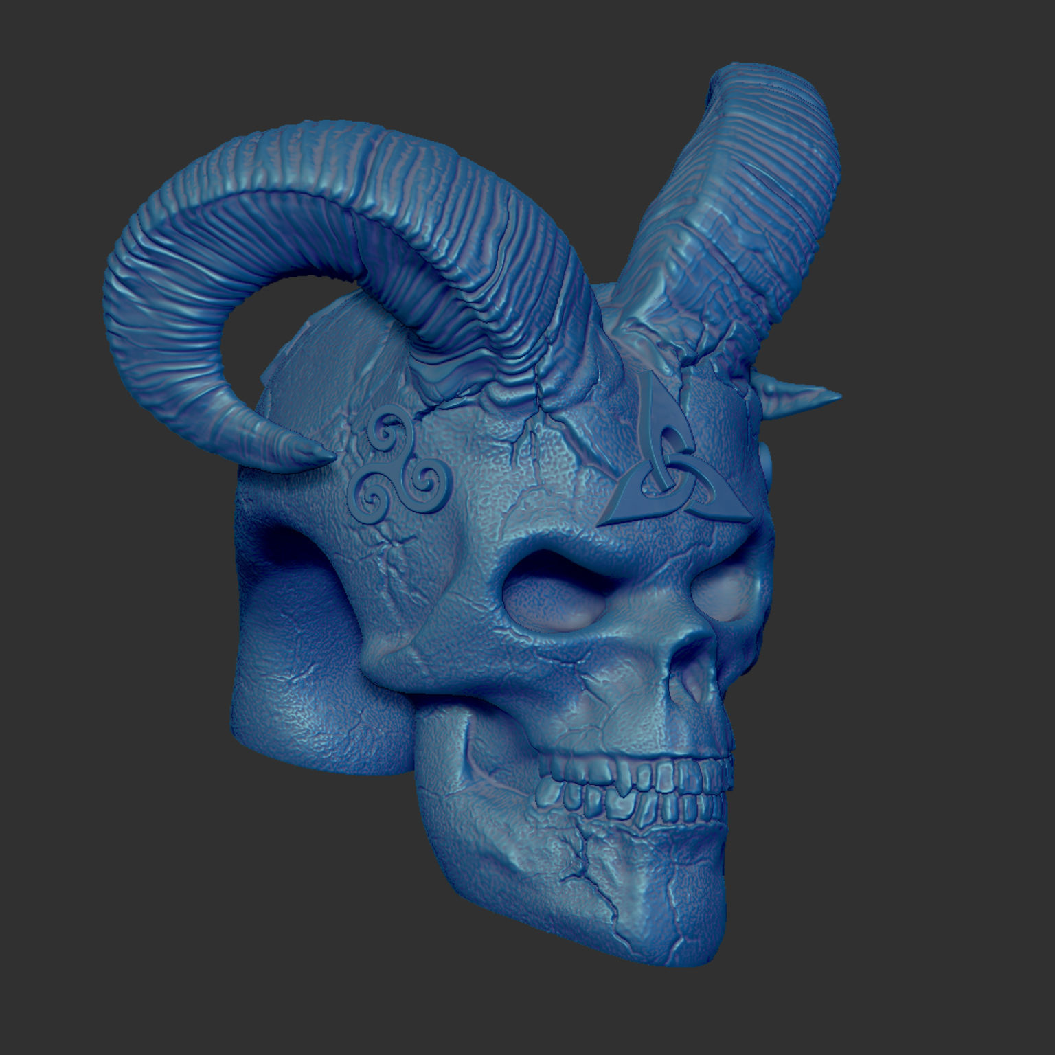Celtic-Skull-IIII Ram 3D Model Print File 3D model 3D printable | CGTrader
