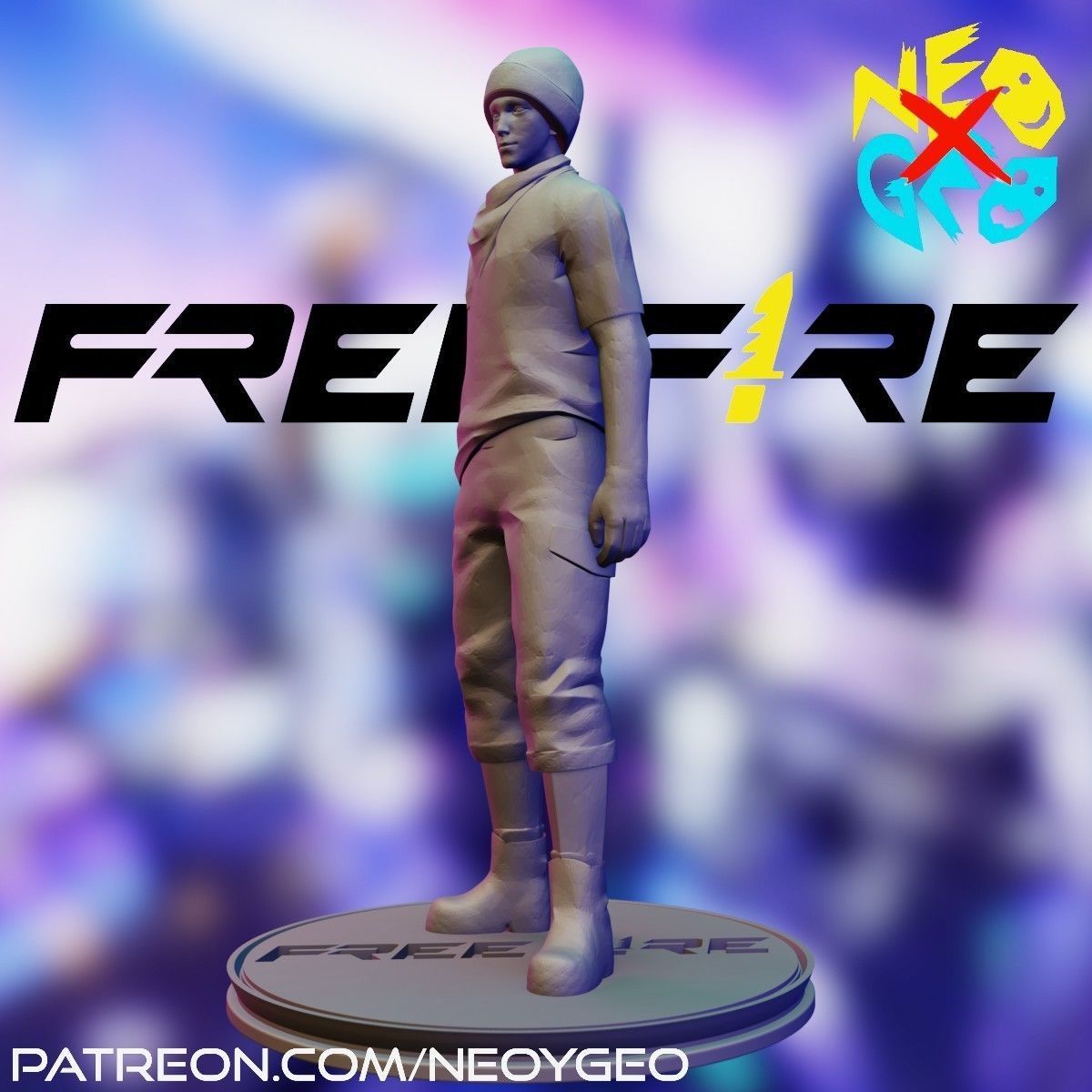 HIPSTER - FREE FIRE 3D model 3D printable | CGTrader