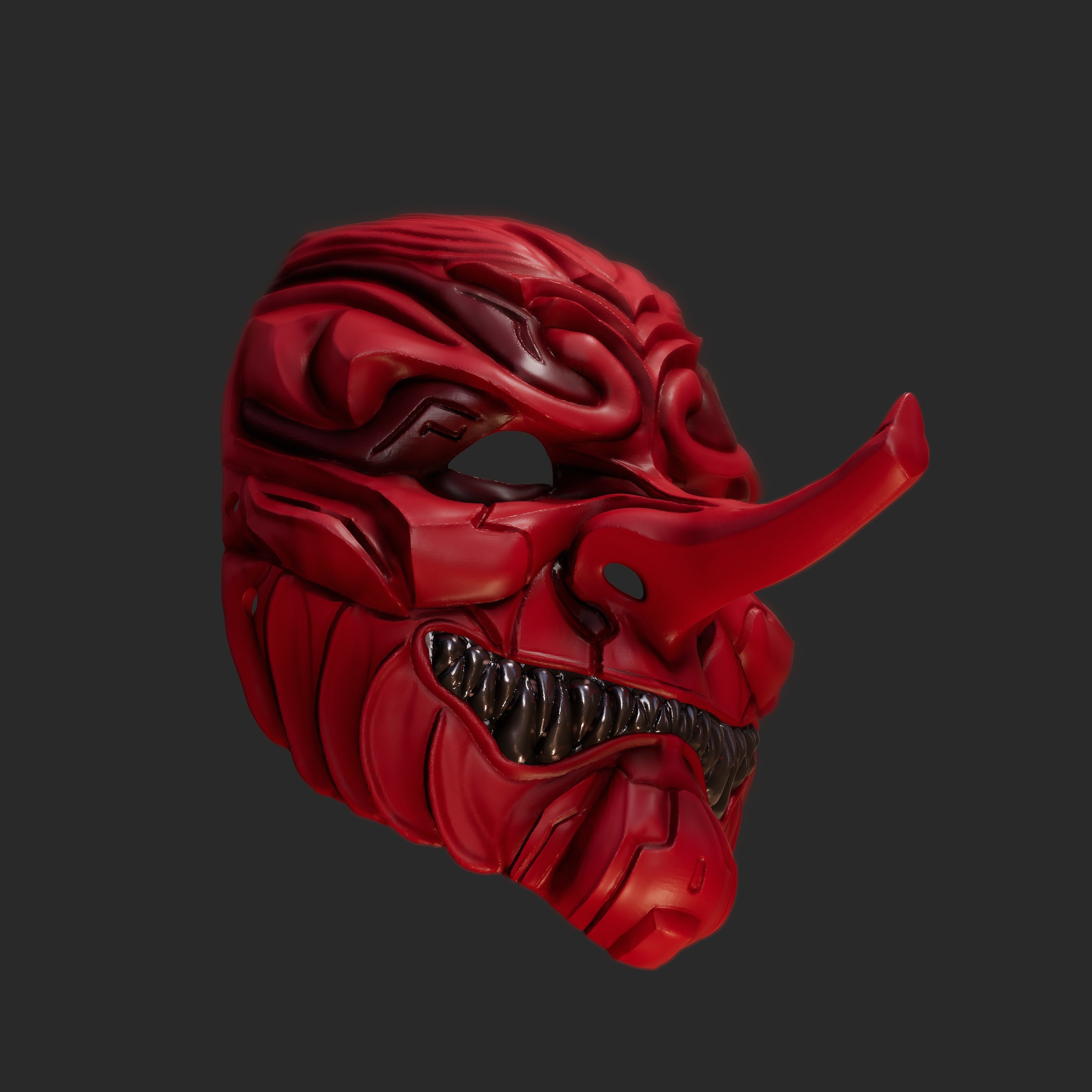 Tengu Oni Mask 16 Demon Full Face 3D model 3D printable | CGTrader