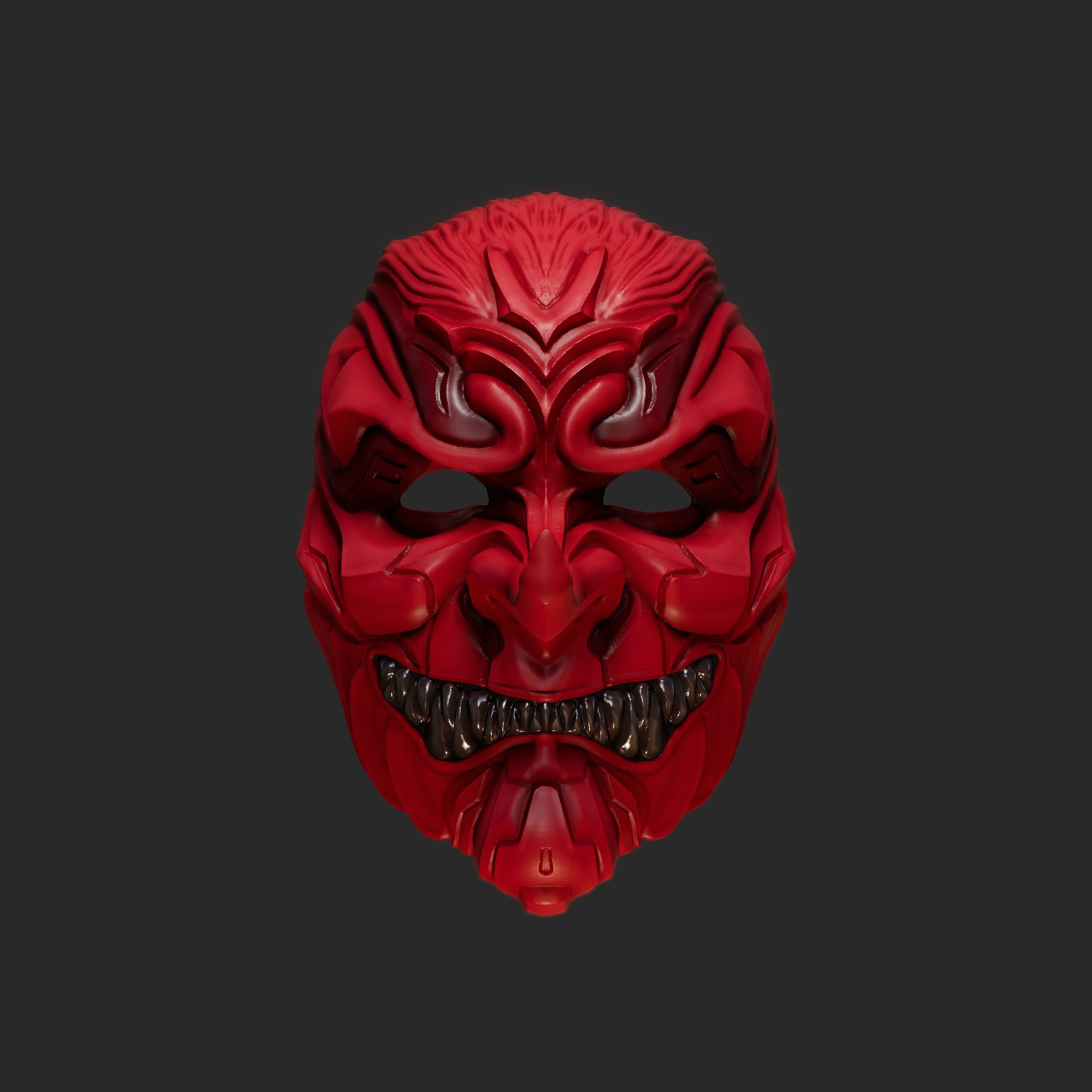 Tengu Oni Mask 16 Demon Full Face 3D model 3D printable | CGTrader