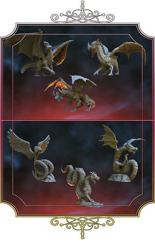 School of Magic EXTRA DRAGONS 3D model 3D printable | CGTrader