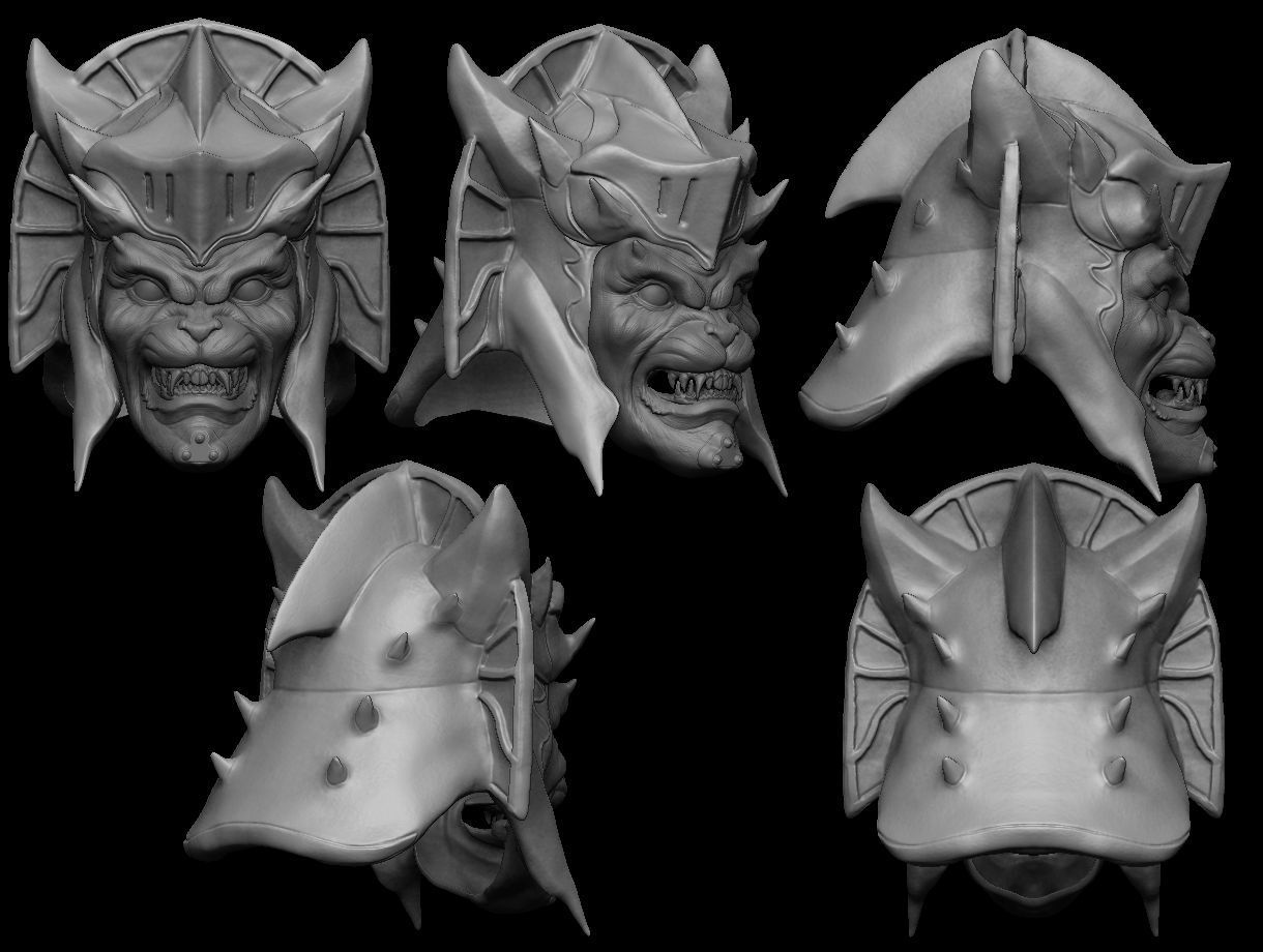 power rangers Goldar head 3D model | CGTrader