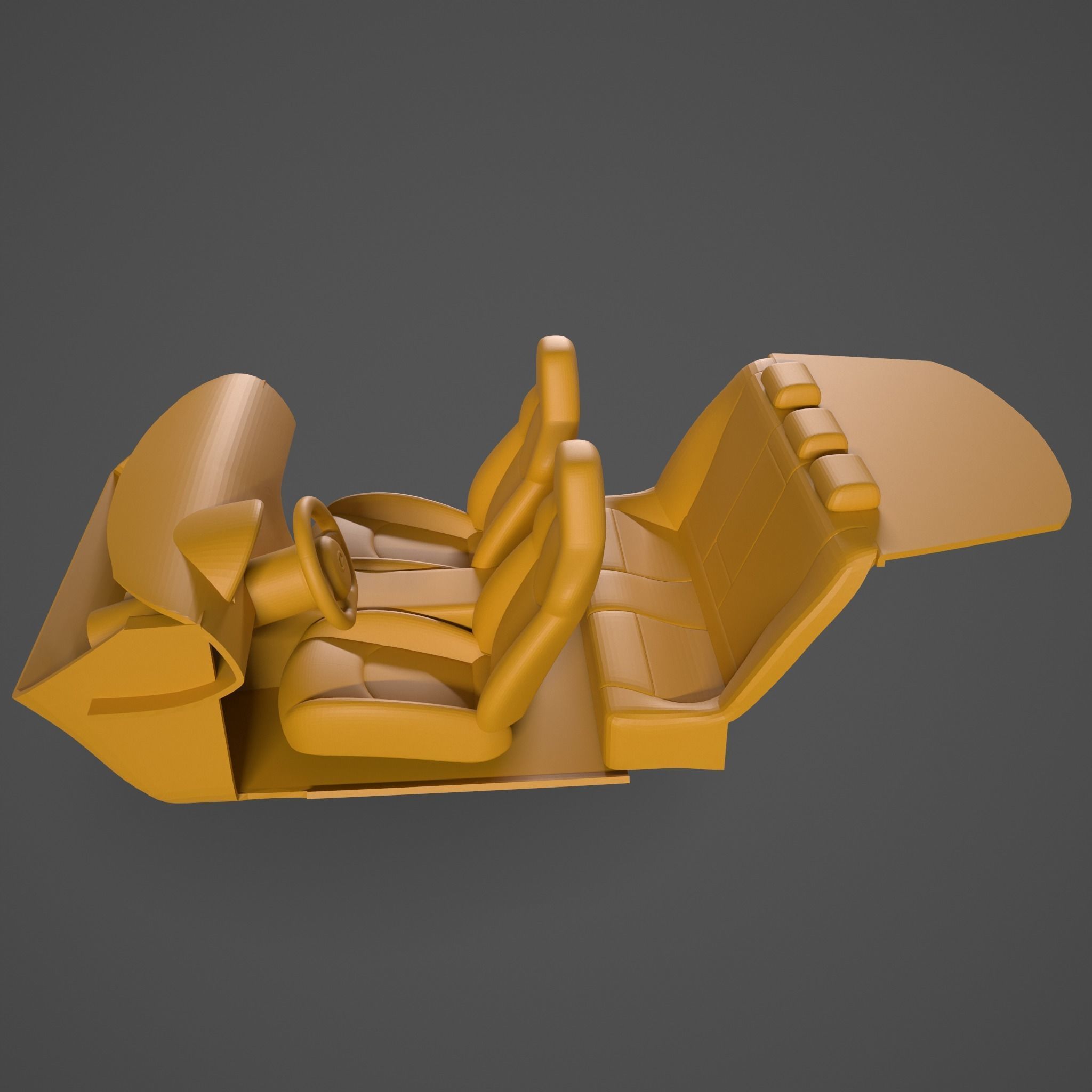 LEXUS RC F CAR INTERIOR 3D model 3D printable | CGTrader