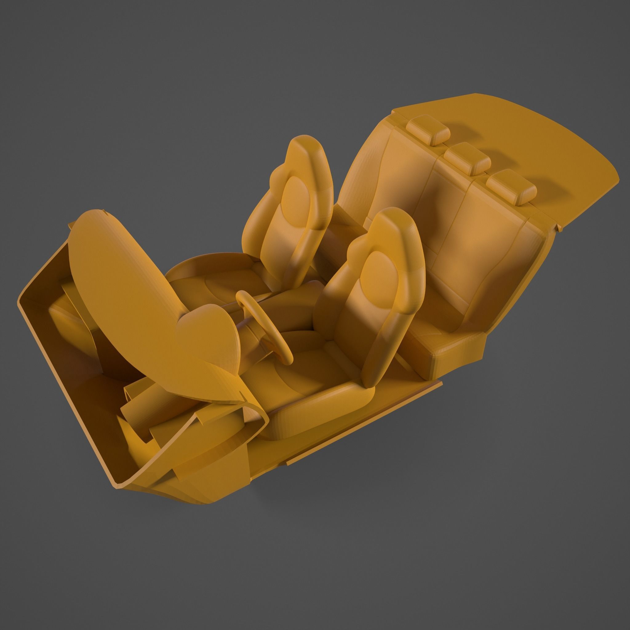 LEXUS RC F CAR INTERIOR 3D model 3D printable | CGTrader