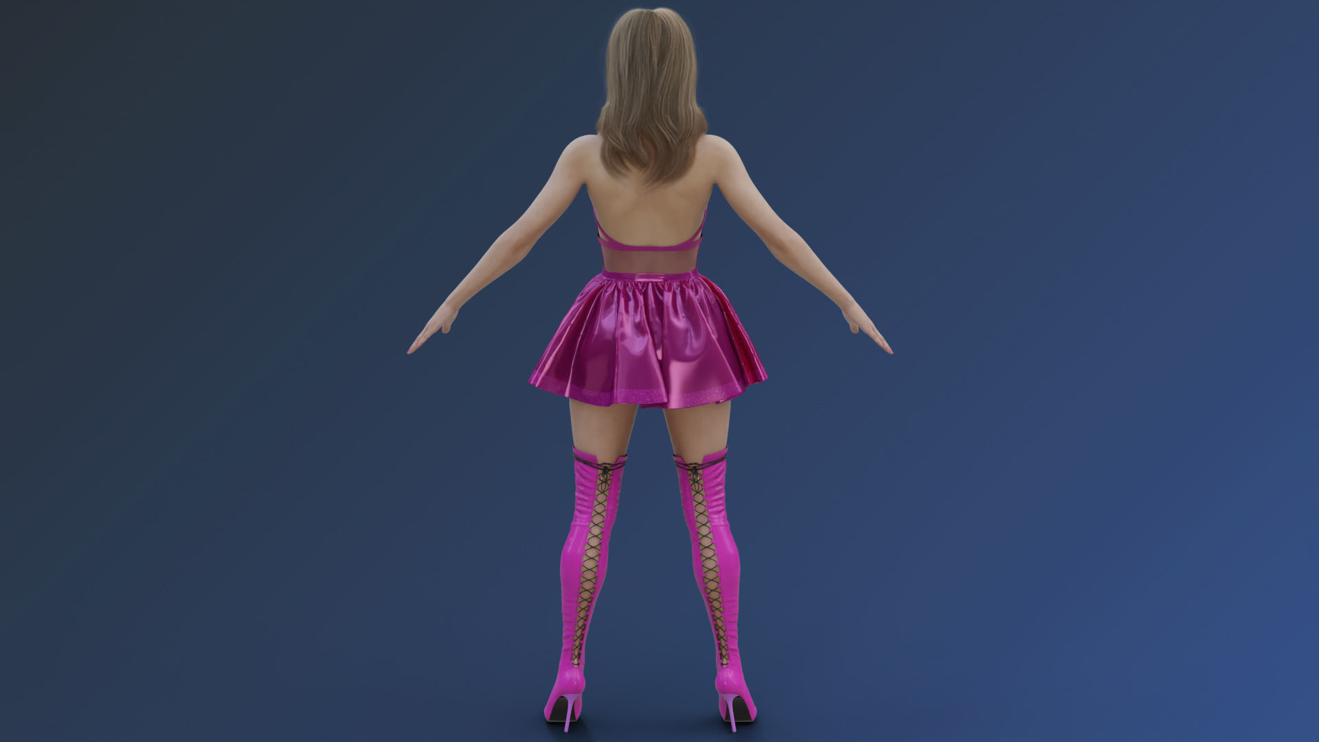 3D model Blonde Supermodel Rapper Iggy Azalea with Party Concert Outfit ...