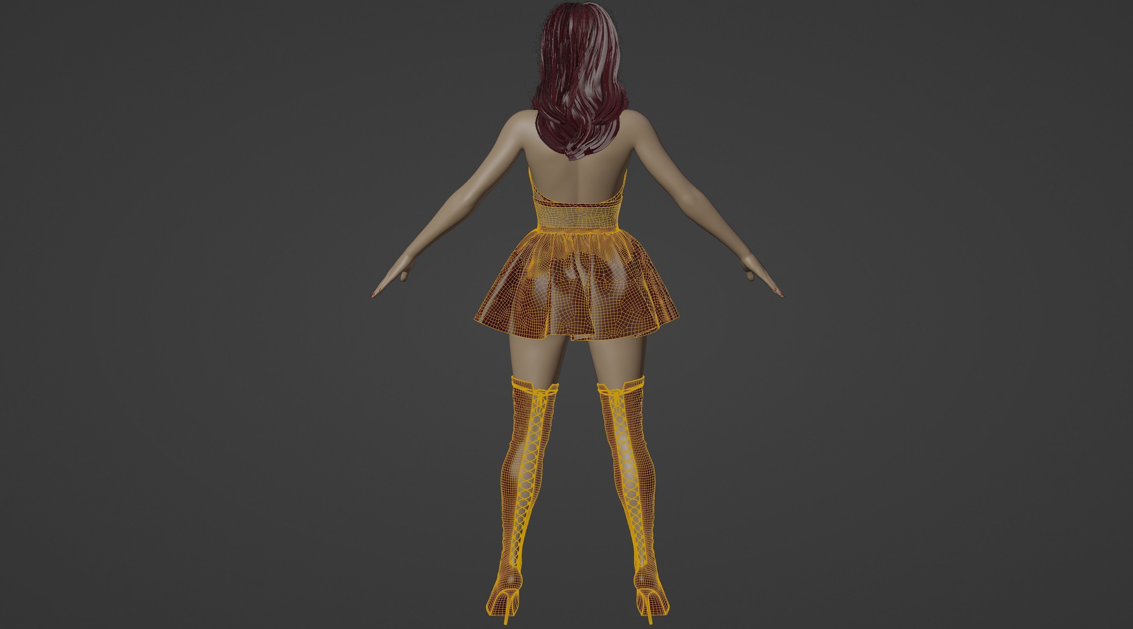 3D model Blonde Supermodel Rapper Iggy Azalea with Party Concert Outfit ...