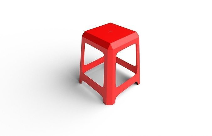 3D model Stool Plastic M02 VR / AR / low-poly | CGTrader