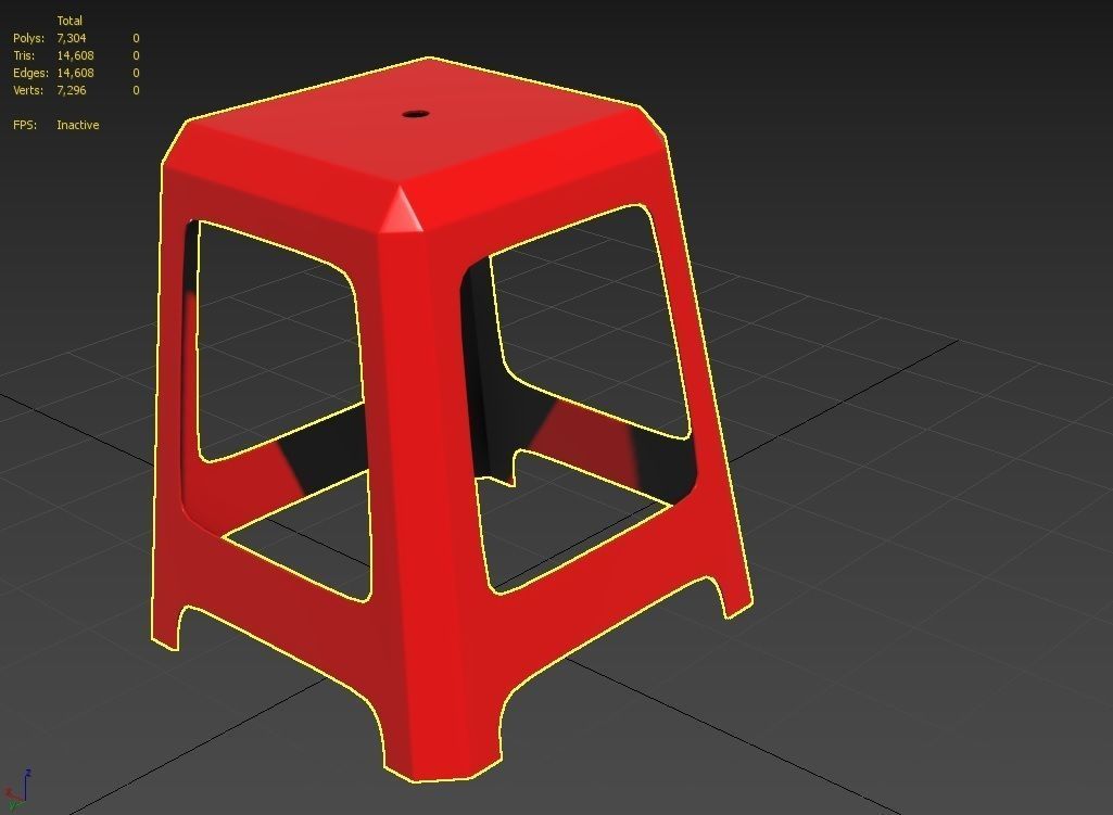 3D model Stool Plastic M02 VR / AR / low-poly | CGTrader