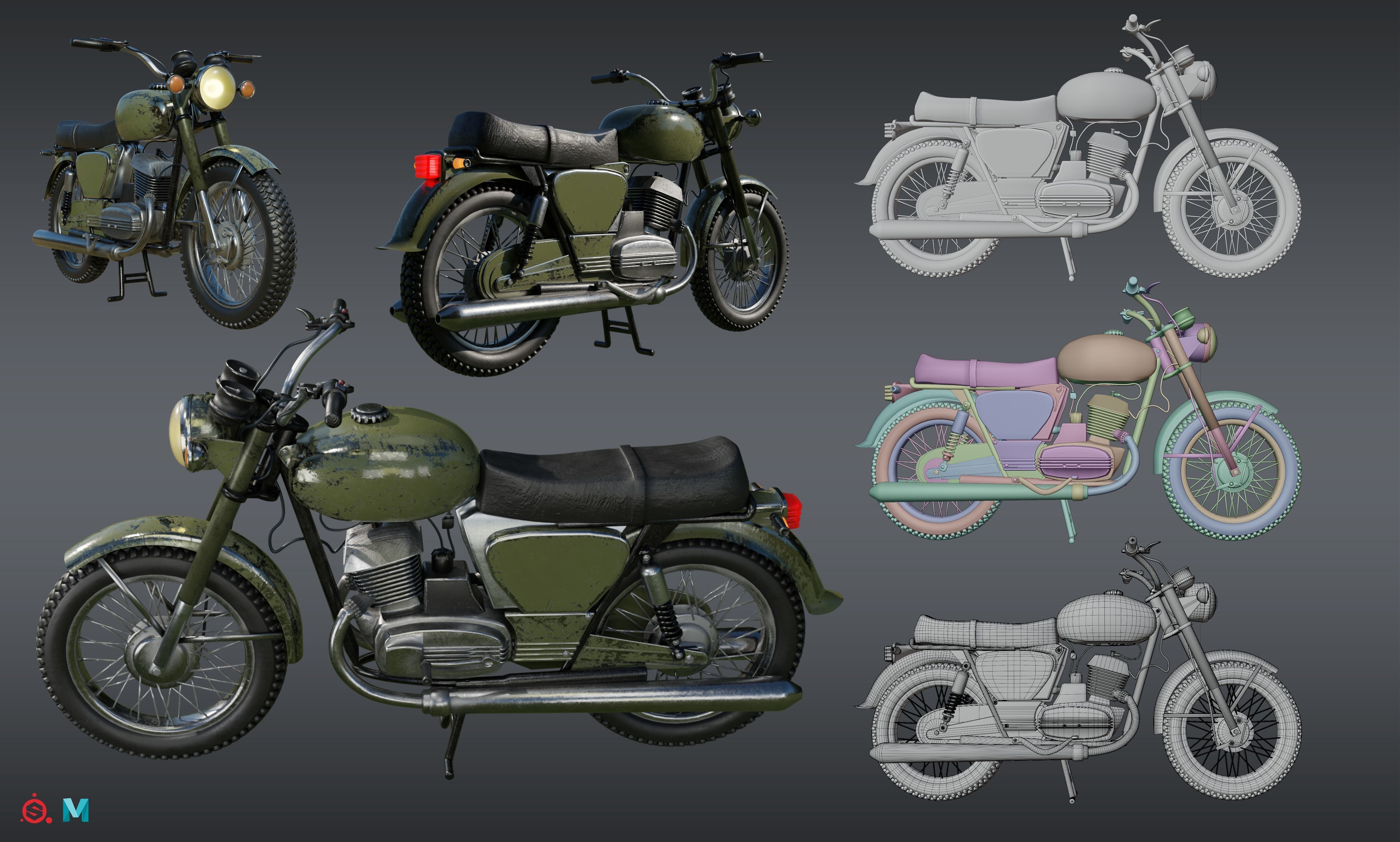 motorcycle 3D model | CGTrader