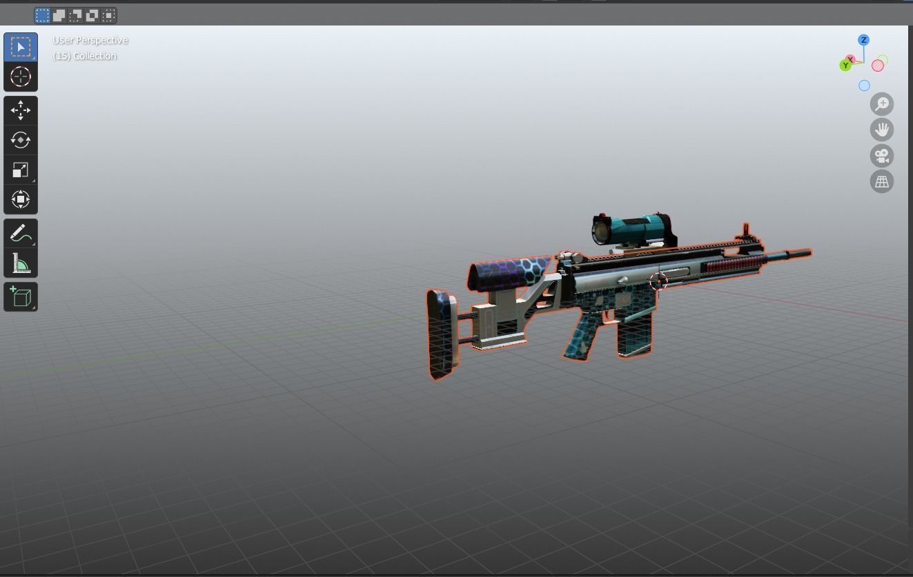 3D model AVA Assualt Rifle VR / AR / low-poly | CGTrader