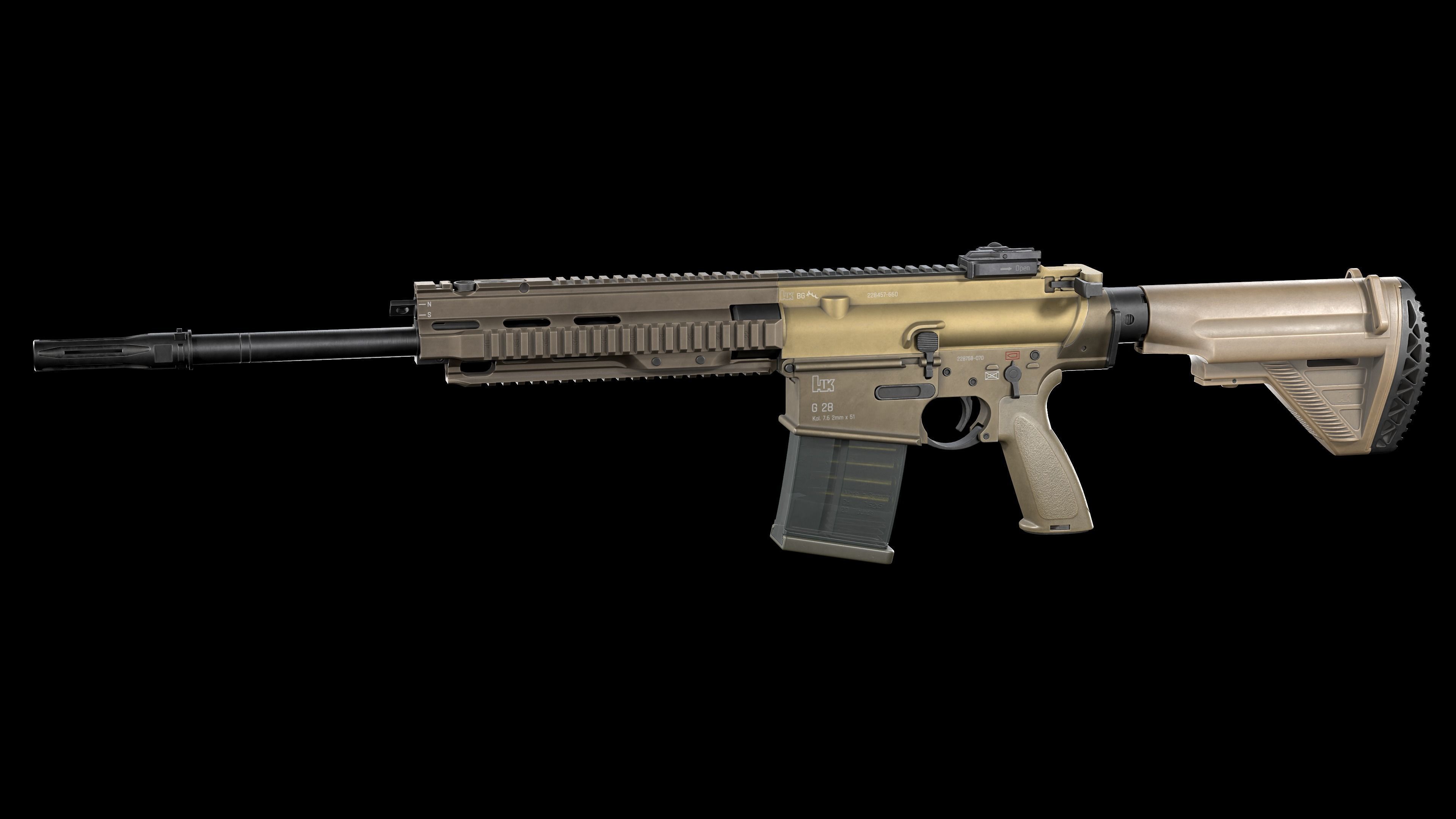 3D model Modular Sniper Rifle HK G28 standart VR / AR / low-poly | CGTrader