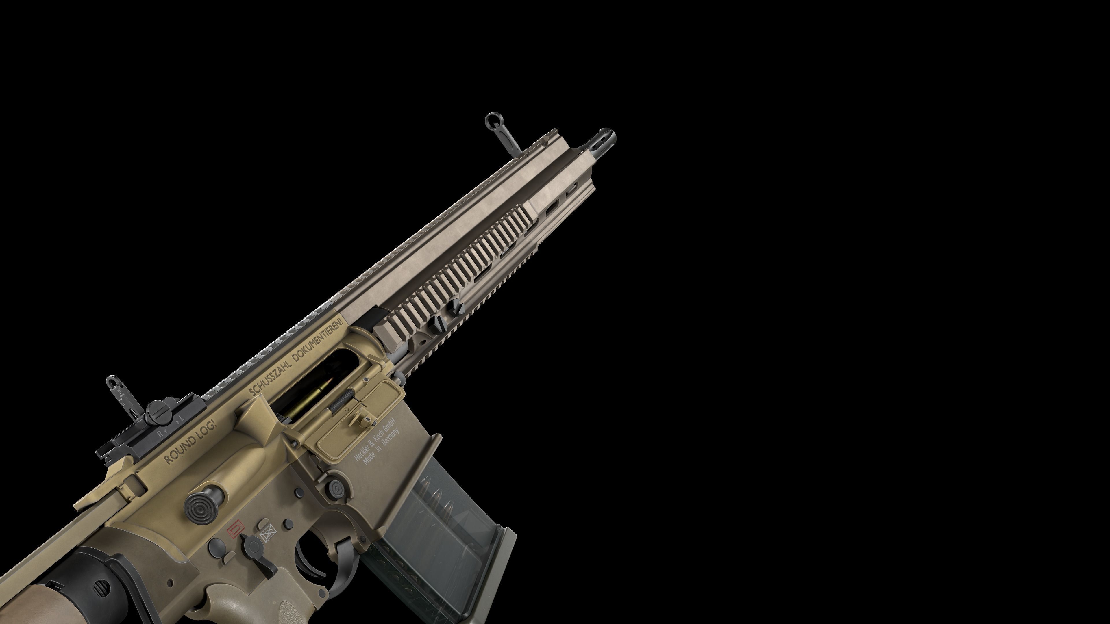 3D model Modular Sniper Rifle HK G28 standart VR / AR / low-poly | CGTrader