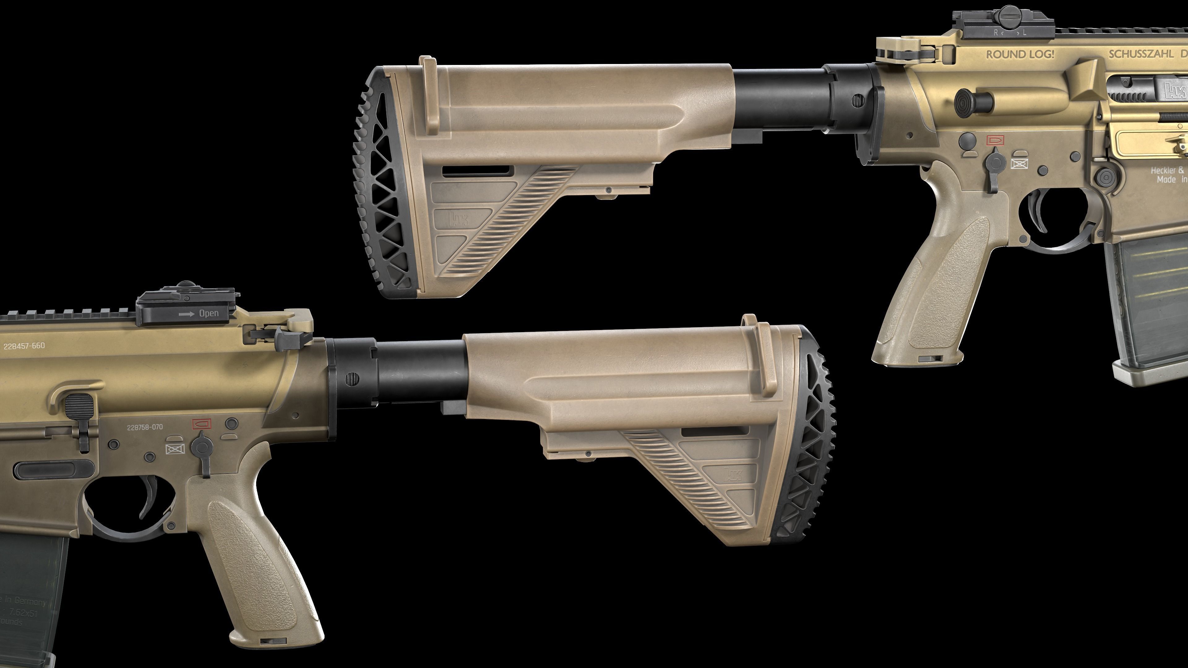 3D model Modular Sniper Rifle HK G28 standart VR / AR / low-poly | CGTrader