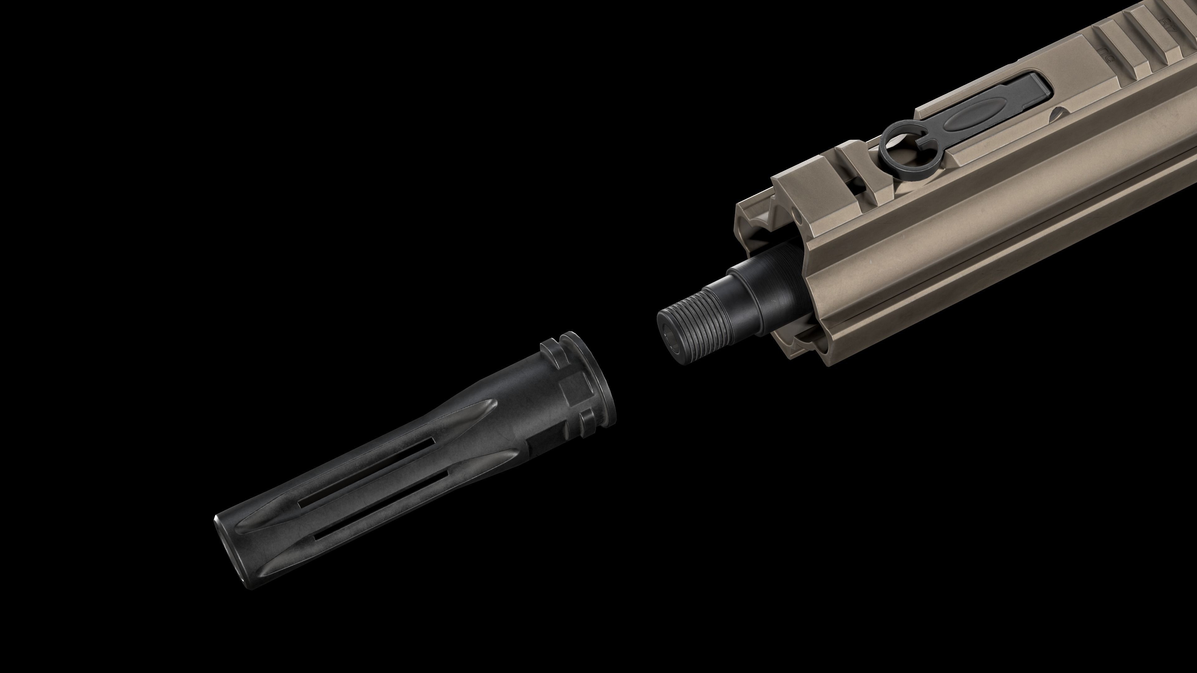 3D model Modular Sniper Rifle HK G28 standart VR / AR / low-poly | CGTrader