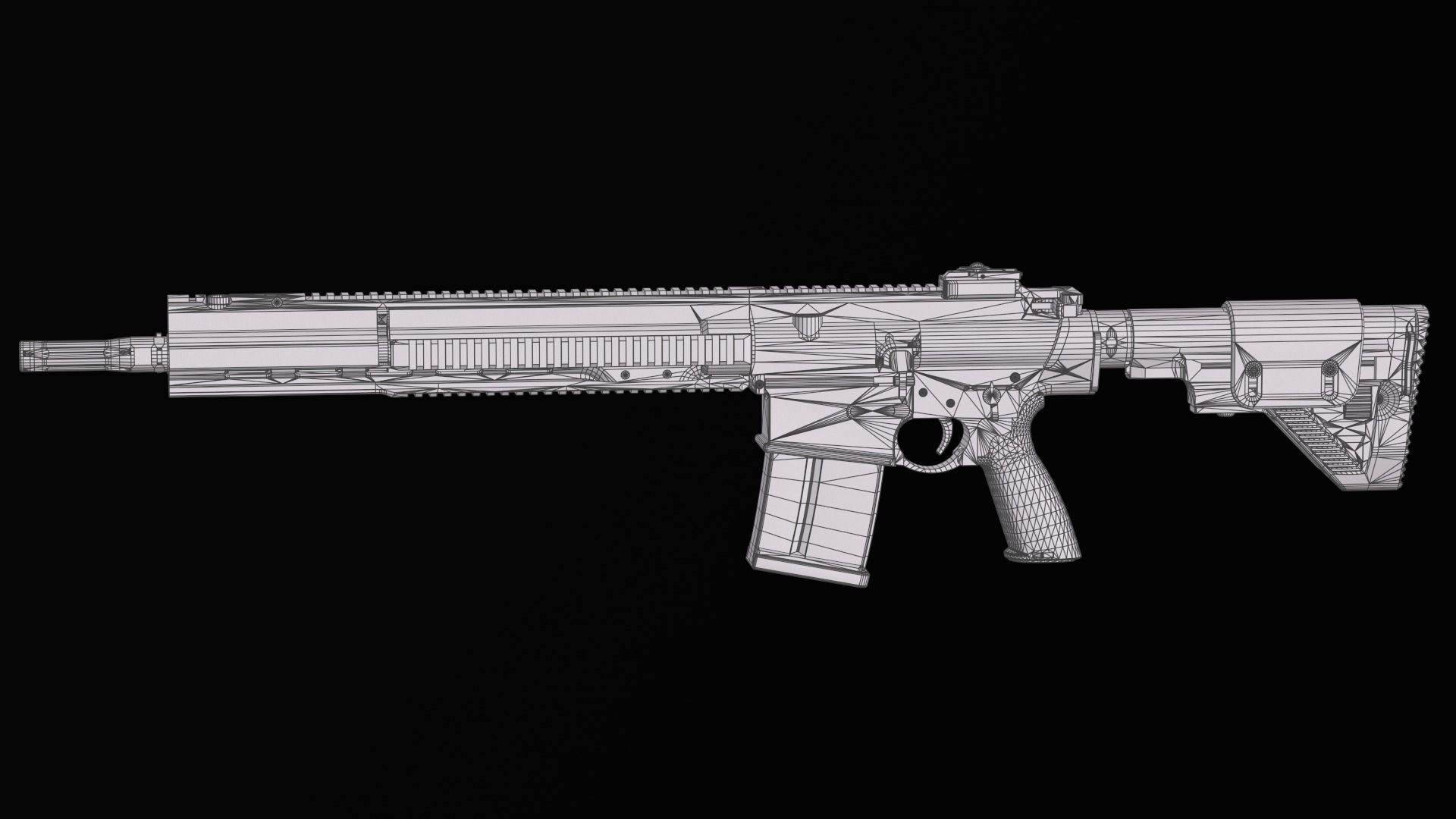 3D model Modular Sniper Rifle HK G28 standart VR / AR / low-poly | CGTrader