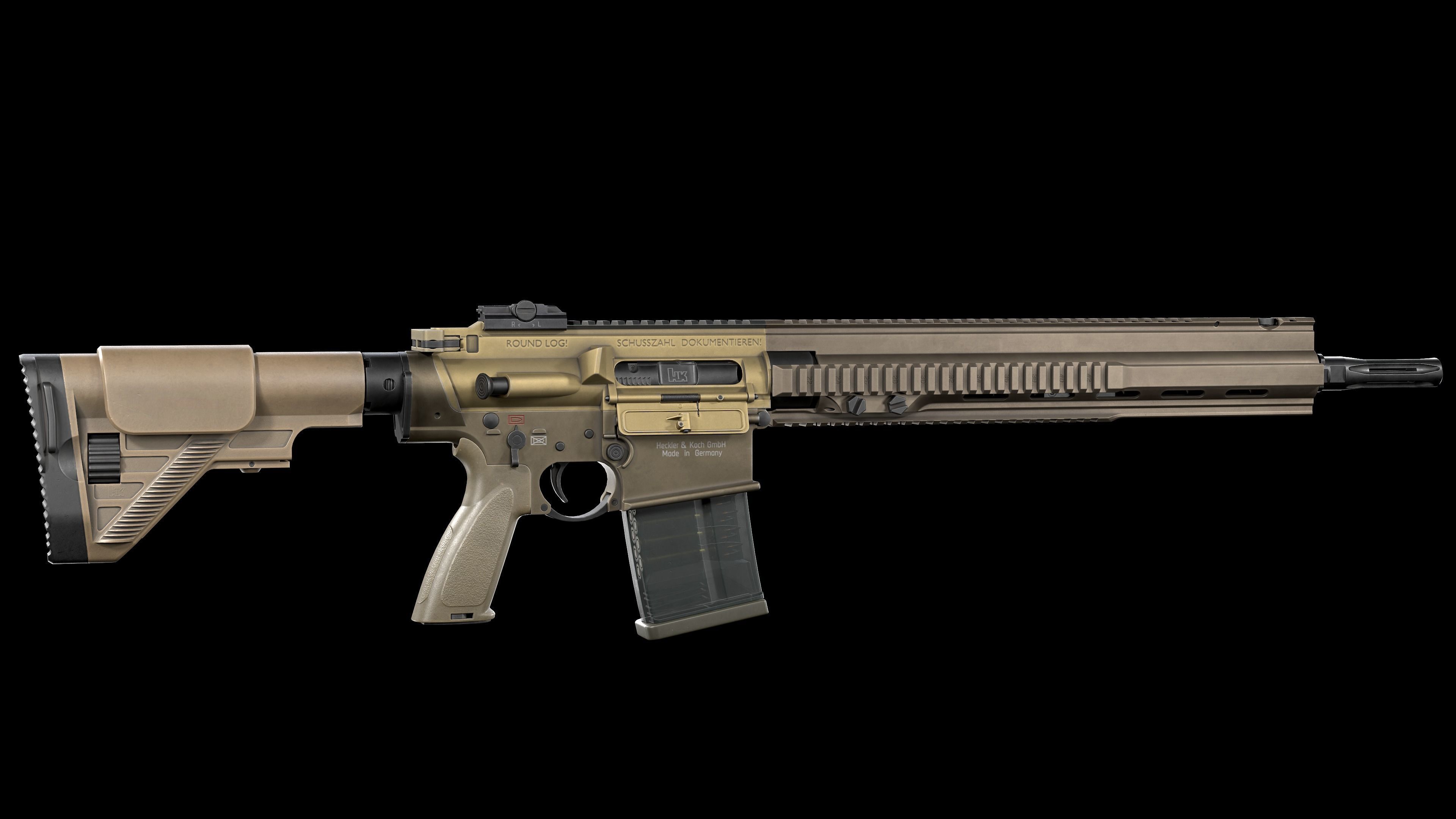 3D model Modular Sniper Rifle HK G28 standart VR / AR / low-poly | CGTrader