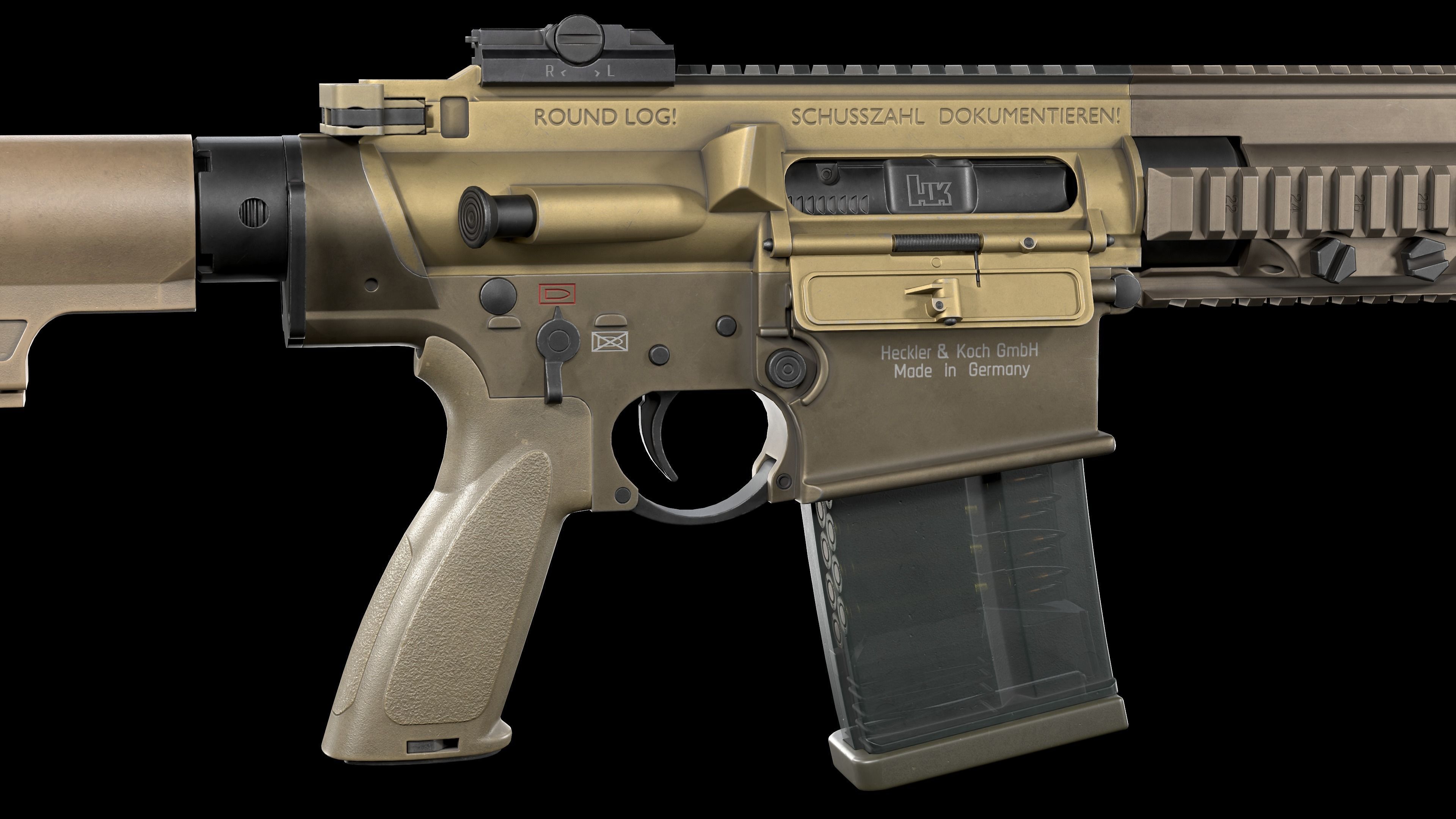 3D model Modular Sniper Rifle HK G28 standart VR / AR / low-poly | CGTrader