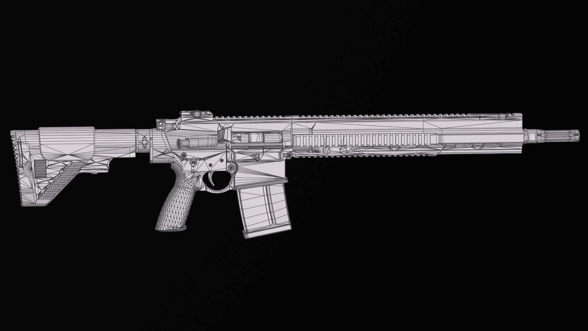 3D model Modular Sniper Rifle HK G28 standart VR / AR / low-poly | CGTrader