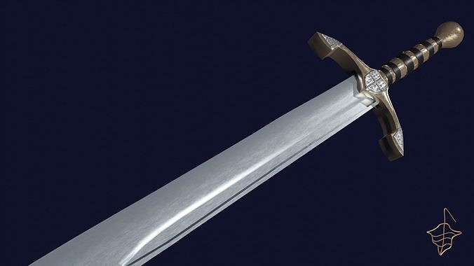 3D model Falchion sword with Excalibur handle VR / AR / low-poly | CGTrader