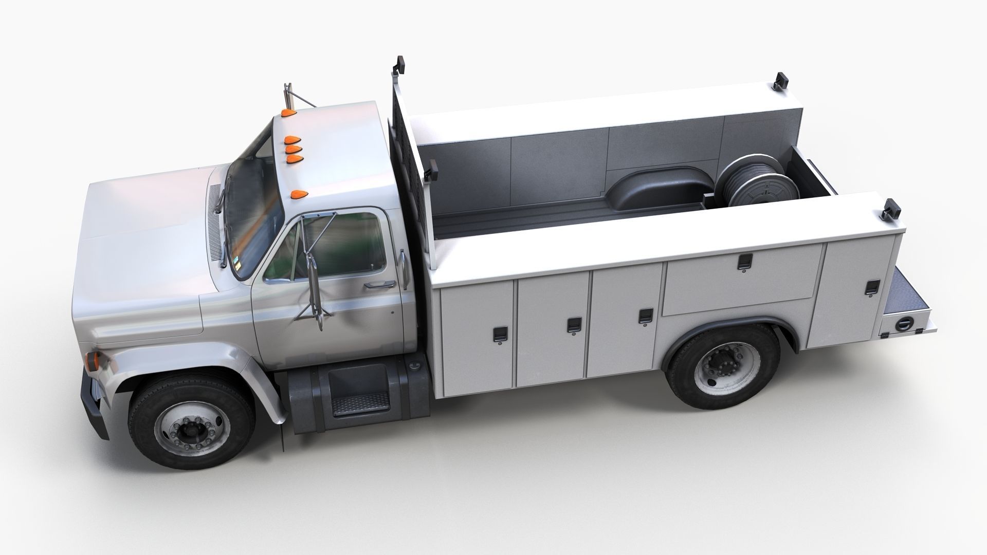 3D model Vintage service truck VR / AR / low-poly | CGTrader