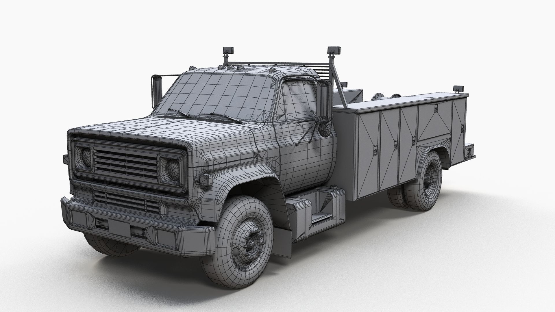 3D model Vintage service truck VR / AR / low-poly | CGTrader