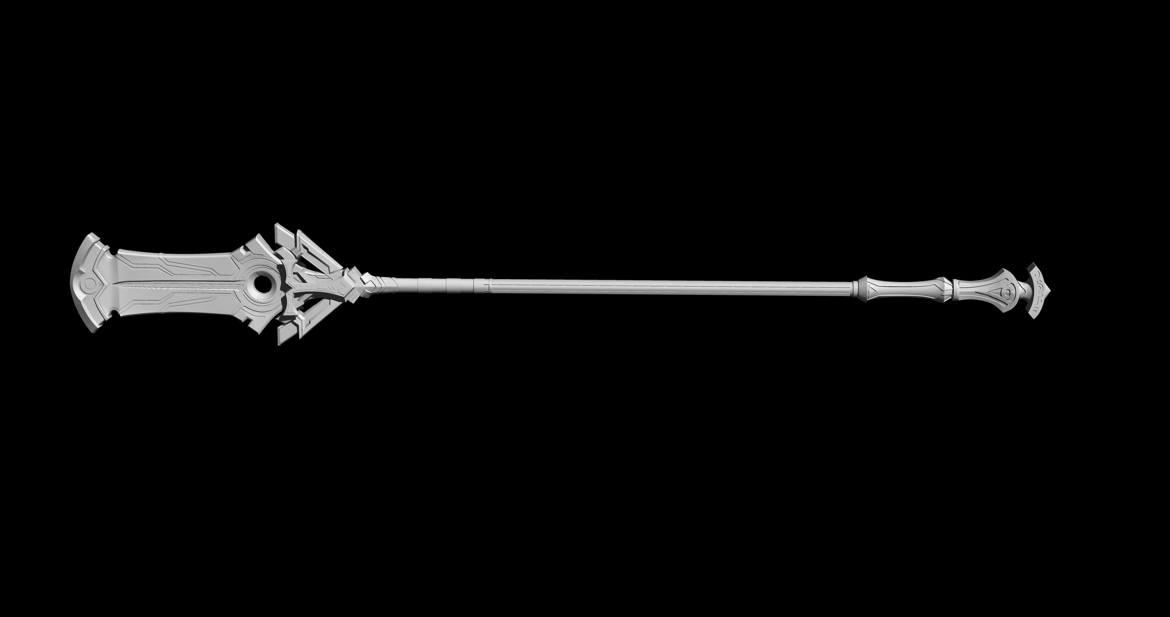 Genshin Impact Cyno lance Staff of the Scarlet Sands 3D model 3D ...