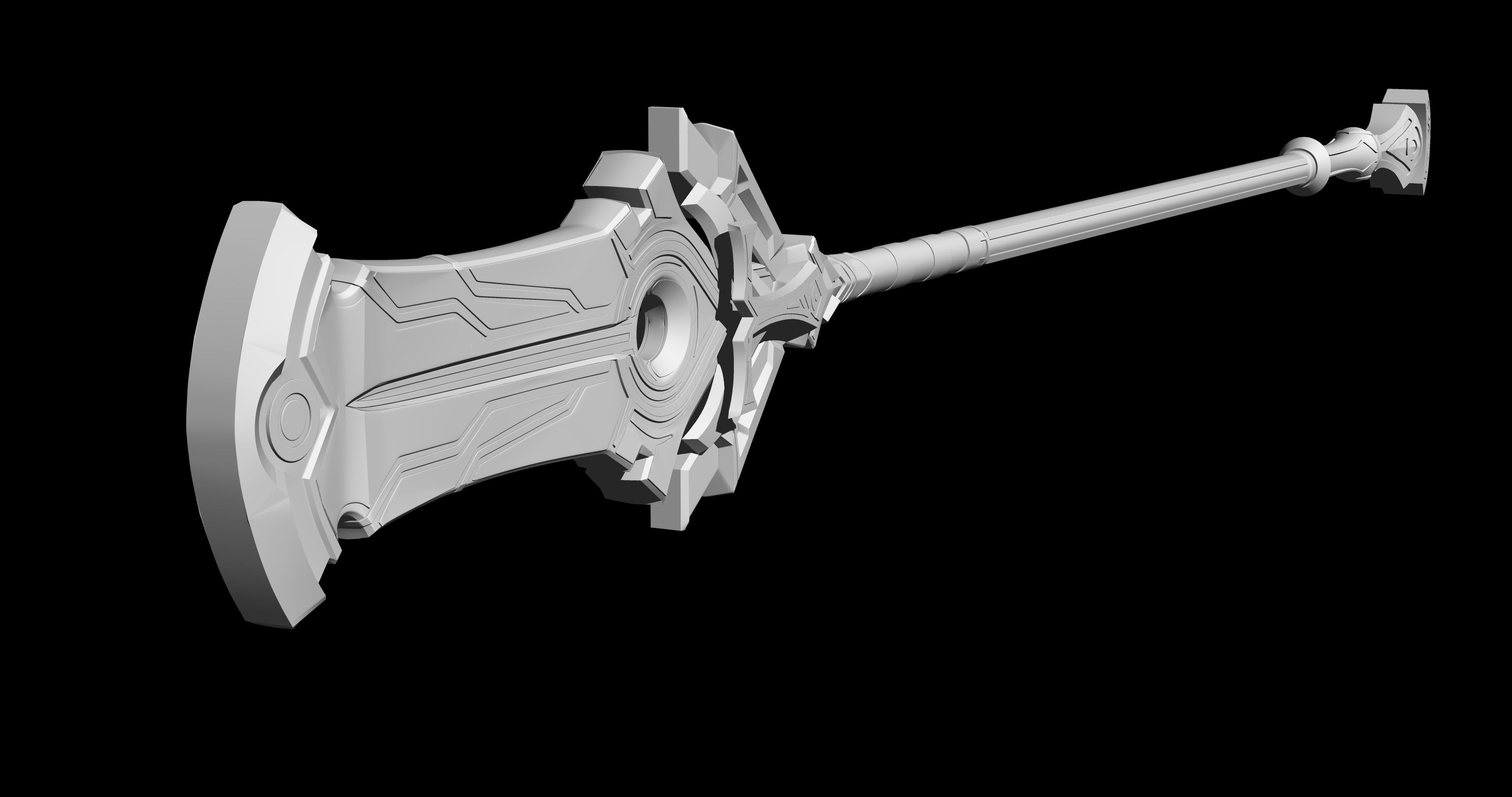 Genshin Impact Cyno lance Staff of the Scarlet Sands 3D model 3D ...