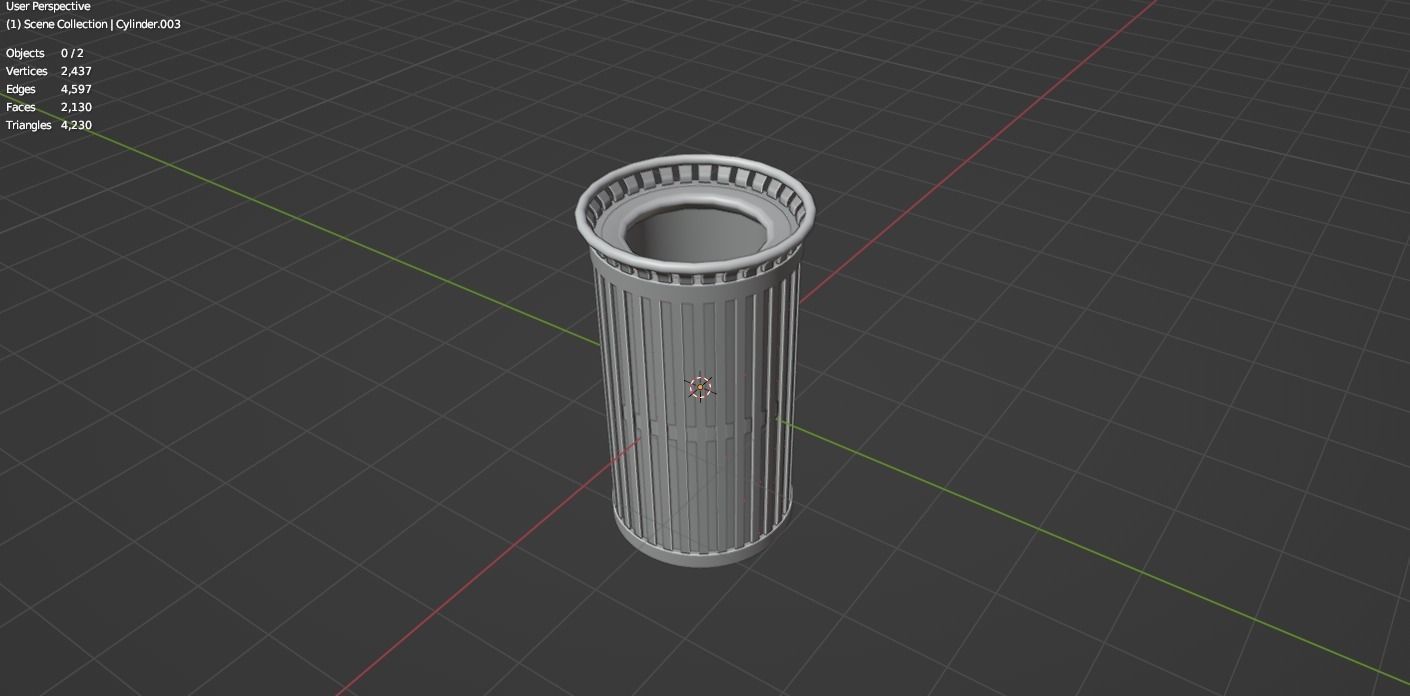 Blue City Trash Can free VR / AR / low-poly 3D model | CGTrader
