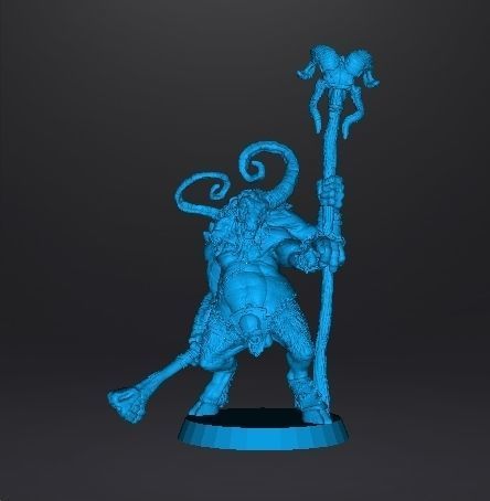 CHAOTIC BEASTMAN MINIATURE FIGURE FOR FANTASY GAMES RPG 3D model 3D ...