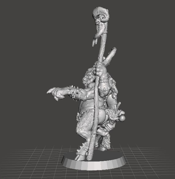 CHAOTIC BEASTMAN MINIATURE FIGURE FOR FANTASY GAMES RPG 3D model 3D ...