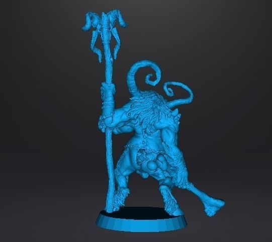 CHAOTIC BEASTMAN MINIATURE FIGURE FOR FANTASY GAMES RPG 3D model 3D ...