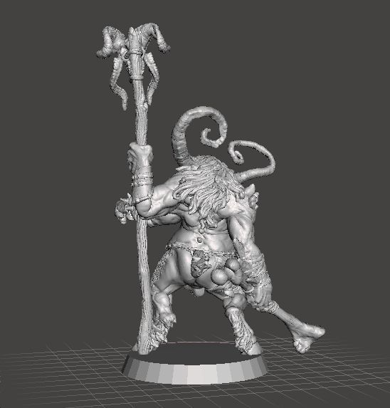 CHAOTIC BEASTMAN MINIATURE FIGURE FOR FANTASY GAMES RPG 3D model 3D ...