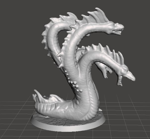 LERNAEAN HYDRA MINIATURE MODEL FOR FANTASY GAMES DND RPG 3D model 3D ...