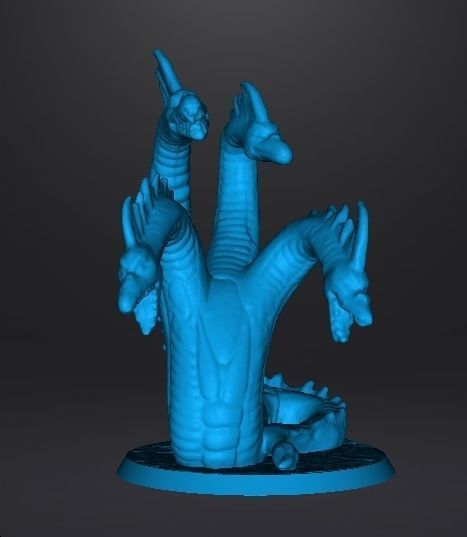 LERNAEAN HYDRA MINIATURE MODEL FOR FANTASY GAMES DND RPG 3D model 3D ...