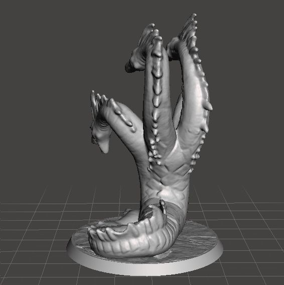 LERNAEAN HYDRA MINIATURE MODEL FOR FANTASY GAMES DND RPG 3D model 3D ...
