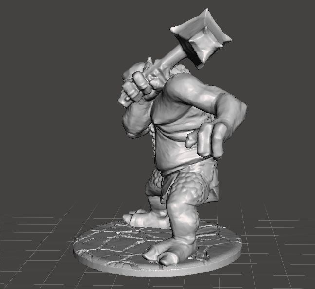 CAVE TROLL MINIATURE MODEL FOR FANTASY GAMES DND RPG 3D model 3D ...