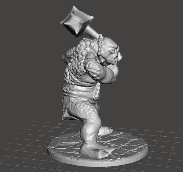CAVE TROLL MINIATURE MODEL FOR FANTASY GAMES DND RPG 3D model 3D ...