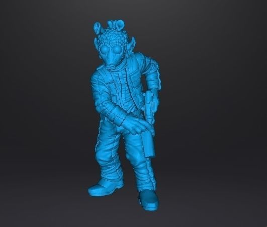 RODIAN BOUNTY HUNTER MINIATURE FIGURE FOR SCIFI GAMES DND RPG 3D model ...
