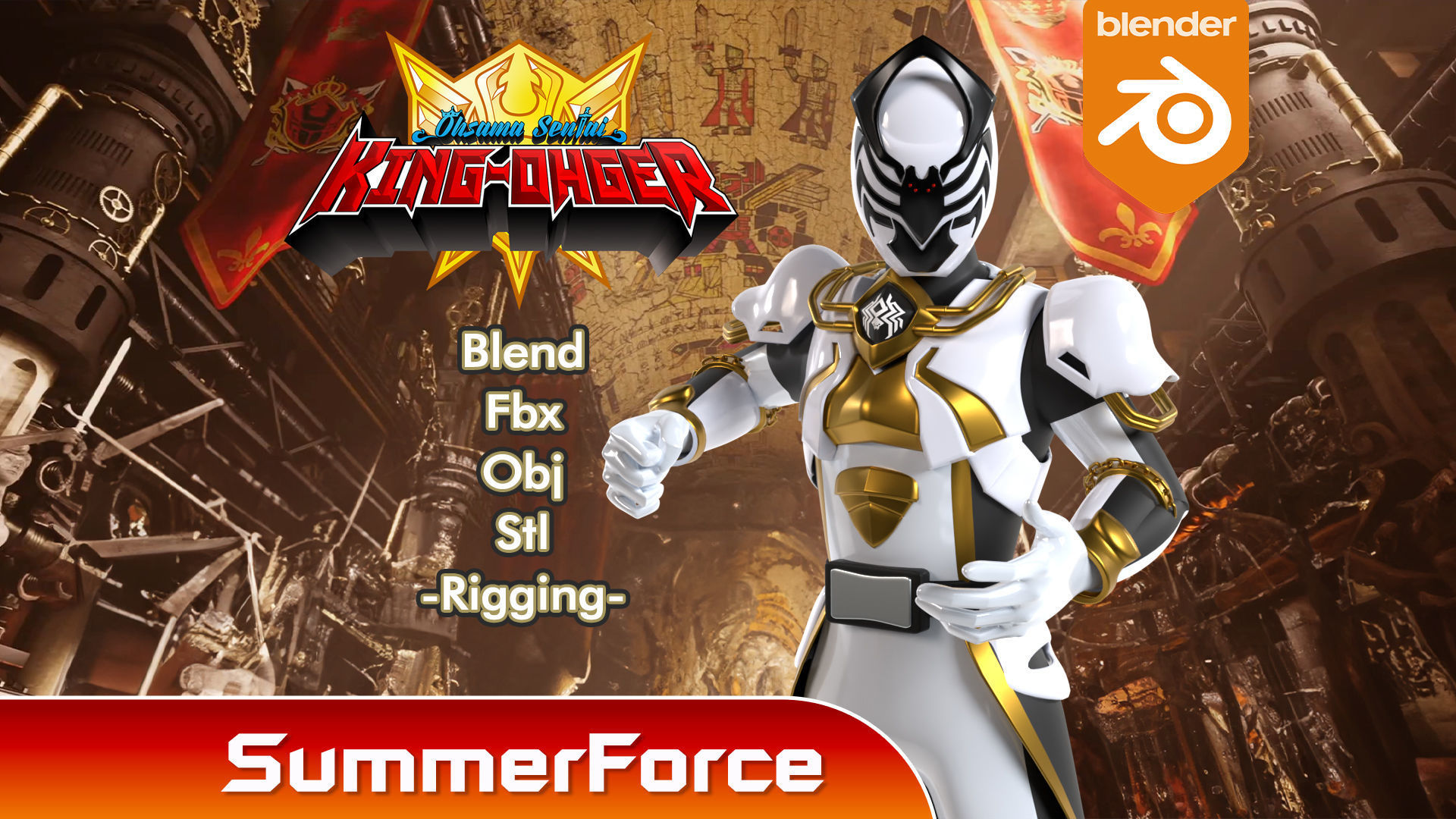 Spider Kumonos - King Ohger 3D model rigged | CGTrader