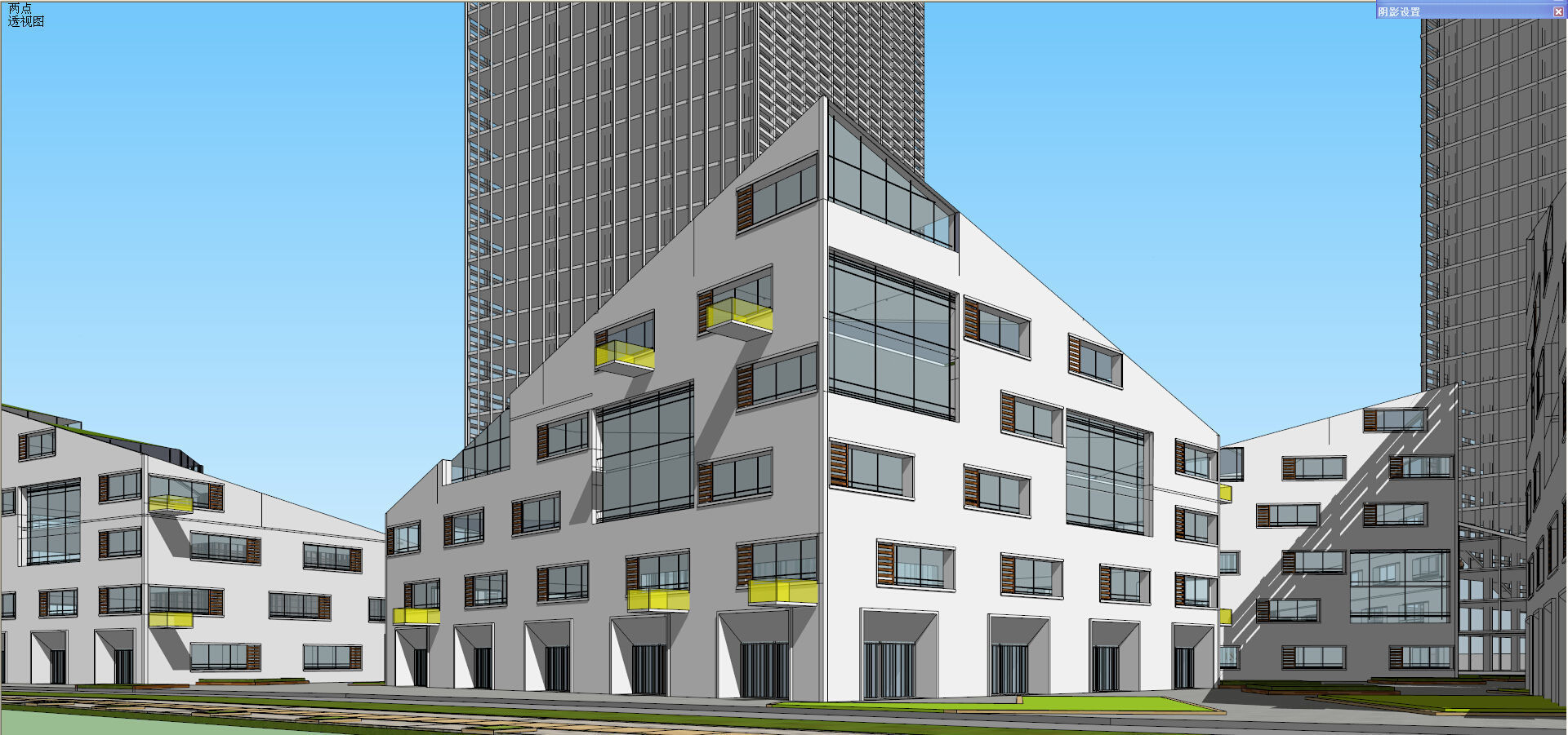 SU model of high-tech zone office building 3D model | CGTrader