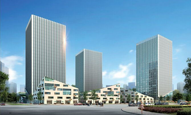 SU model of high-tech zone office building 3D model | CGTrader