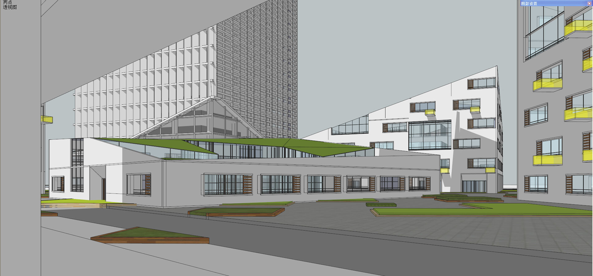 SU model of high-tech zone office building 3D model | CGTrader