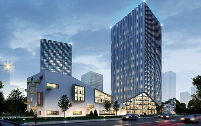 SU model of high-tech zone office building 3D model | CGTrader